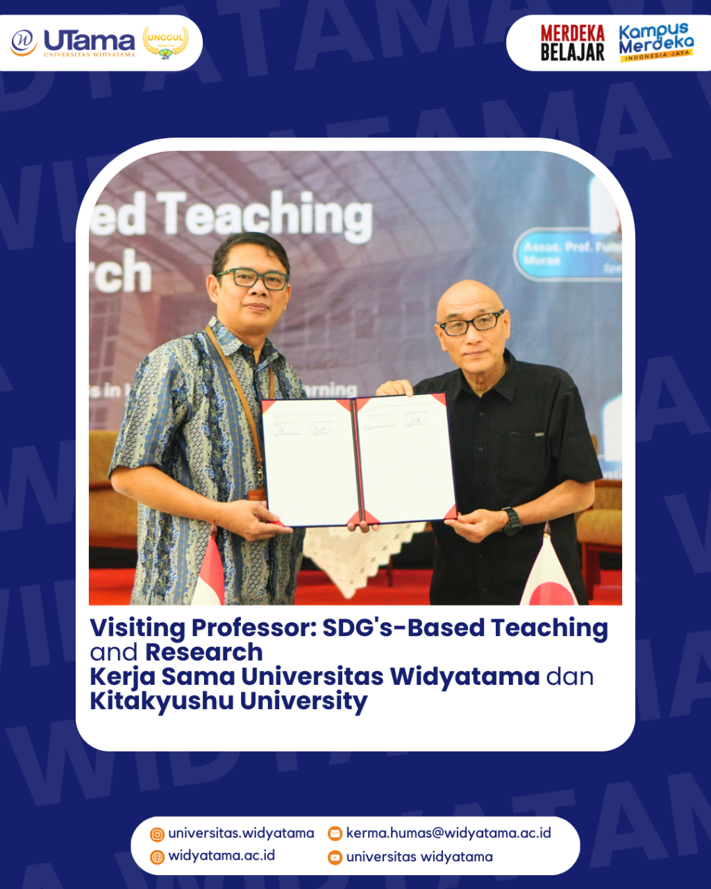Visiting Professor: SDG's -Based Teaching and Research Kerja Sama ...